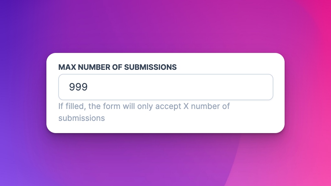 Form Submission Count Limit - NoteForms